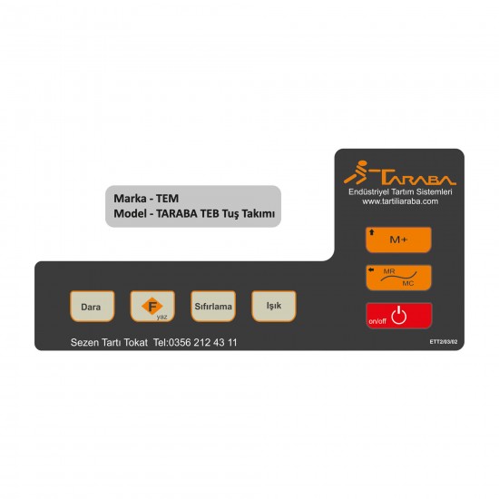 Tem Taraba Teb Tuş takımı - Tem